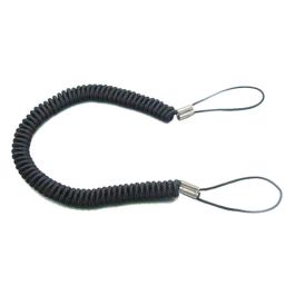 11" Elastic Coiled Stylus Tether with Webbing Cord Loops That Extend to ...