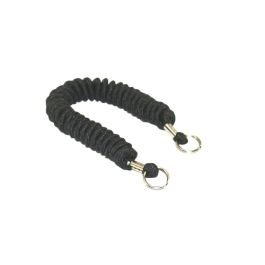 4.5" Elastic Coiled Tether with 0.25" Split Rings - extends to over 25"